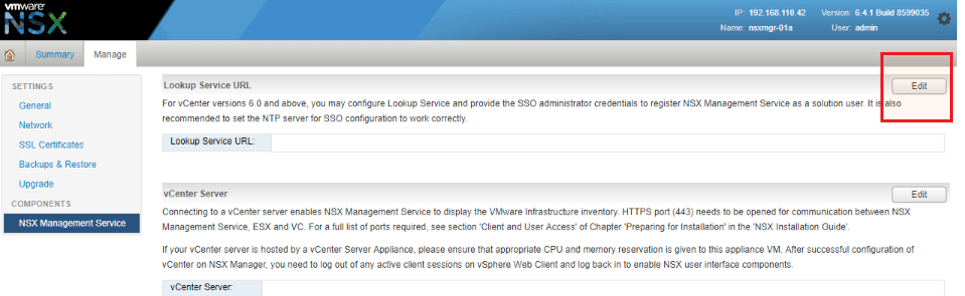 LAB NSX Manager Installation - DCLessons