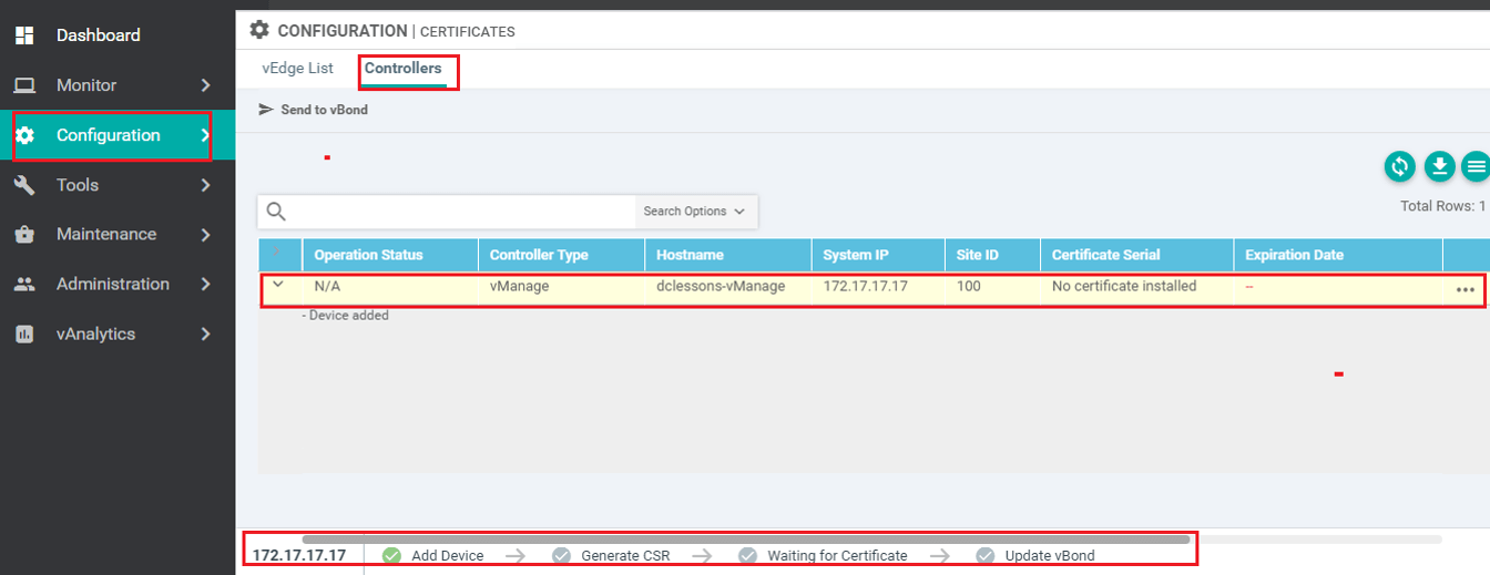 Configure vManage & Generate Certificate - DCLessons