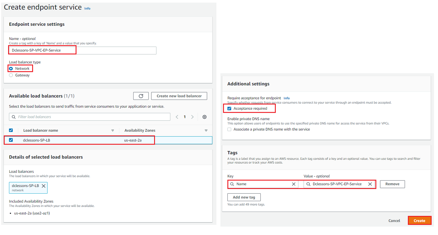 LAB: Configure End to End VPC Endpoint Service - DCLessons
